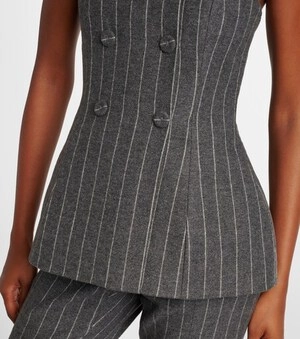 Carolina Herrera Double-breasted Striped Top