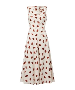 Altuzarra Drina Printed Silk Midi Dress - White