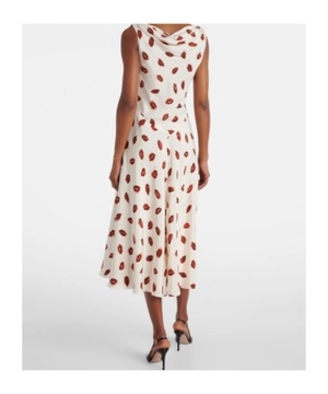Altuzarra Drina Printed Silk Midi Dress - White
