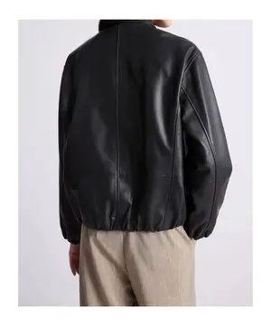 Marella Shirt Collar Leather Jacket