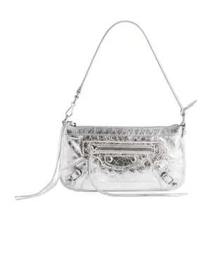 Balenciaga Le City Pouch On Strap - Silver