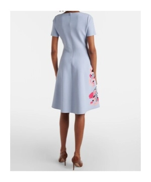 Carolina Herrera Floral Jacquard Midi Dress - White
