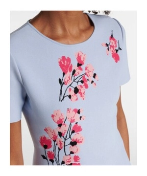 Carolina Herrera Floral Jacquard Midi Dress - White