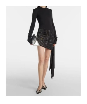 Attico Sash Embellished Minidress