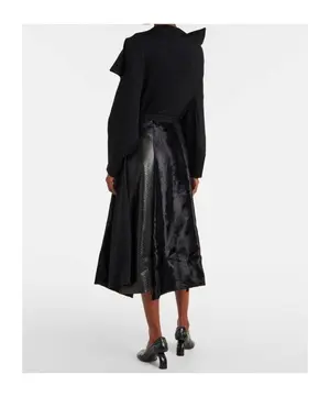 Junya Watanabe High Waist Asymmetrical Hem Skirt