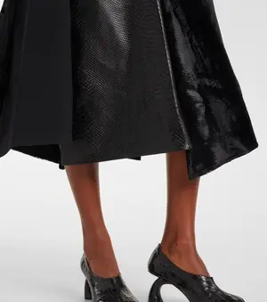 Junya Watanabe High Waist Asymmetrical Hem Skirt
