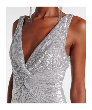 Monique Lhuillier Sequined Tulle Gown