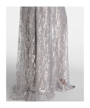 Monique Lhuillier Sequined Tulle Gown