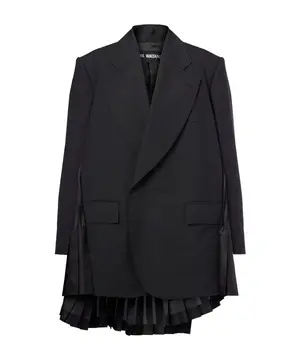 Junya Watanabe Pleated Blazer Dress - Black