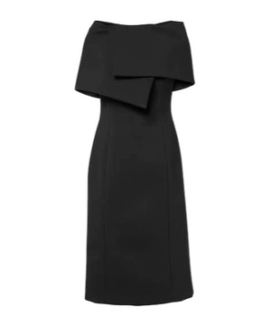 Oscar De La Renta Draped Cocktail Dress - Black