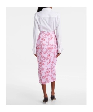 EMILIA WICKSTEAD Lorelei Floral Taffeta Faille Pencil Skirt