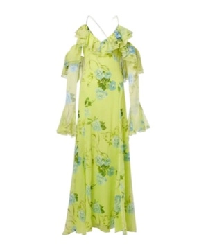 Blumarine Floral Silk Crepe Gown