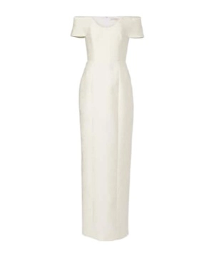 EMILIA WICKSTEAD Aislinn Floral Pencil Cloque Gown - White