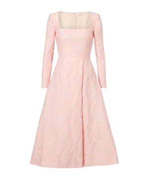 EMILIA WICKSTEAD Glenda Embroidered Crepe Midi Dress - Nude