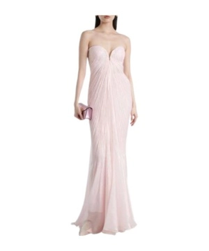MARIA LUCIA HOHAN Pleated Silk-blend Chiffon Gown