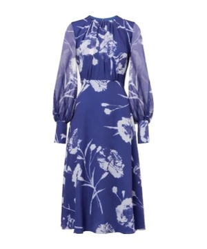 Erdem Floral Silk Voile Midi Dress