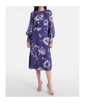 Erdem Floral Silk Voile Midi Dress