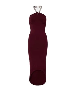 Galvan Halterneck Midi Dress - Brown