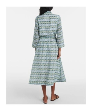 Tory Burch Printed Silk And Cotton Midi Dress