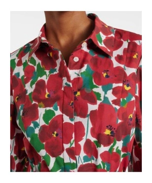 Carolina Herrera Floral Cotton-blend Shirt Dress