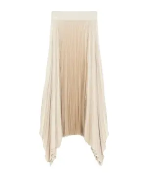 JOSEPH Ade Pleated Midi Skirt - Beige