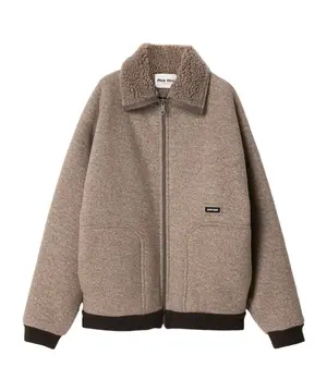 Miu Miu Logo-patch Zipped Jacket