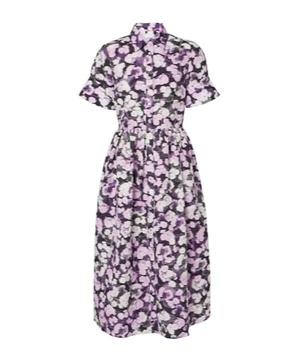 Erdem Floral Shirt Dress - Gray