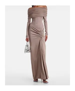 Christopher Esber Sonora Off-shoulder Jersey Gown