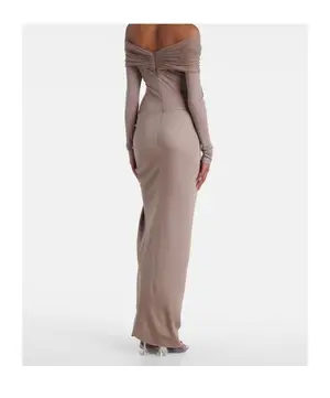 Christopher Esber Sonora Off-shoulder Jersey Gown