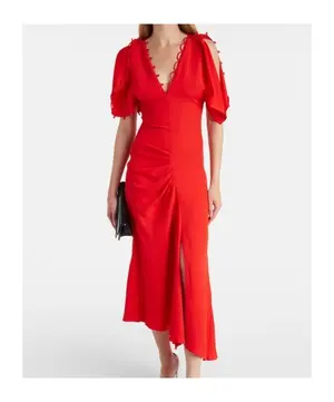 Victoria Beckham Asymmetric Draped Maxi Dress