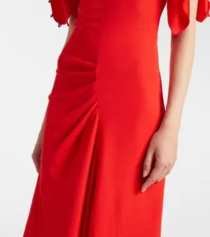 Victoria Beckham Asymmetric Draped Maxi Dress