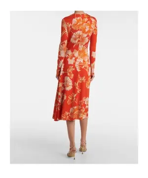 Erdem Floral Draped Midi Dress