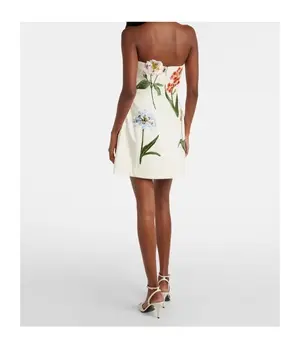 LEO Rosario Embroidered Velvet Minidress