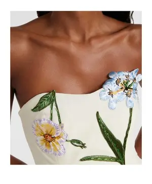 LEO Rosario Embroidered Velvet Minidress