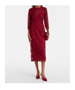 Carolina Herrera Lace Midi Dress