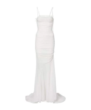 Blumarine Draped Gown - White