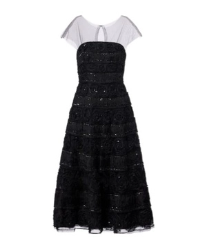 Carolina Herrera Floral-appliqué Sequined Gown - Black