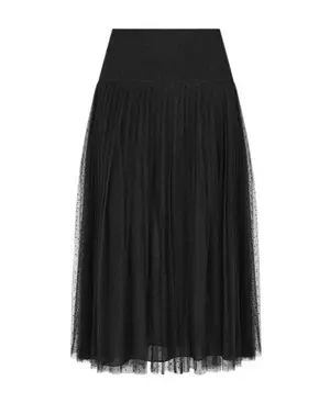 Dior Mid-length Pleated Skirt - Black