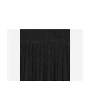Dior Mid-length Pleated Tulle Skirt - Black