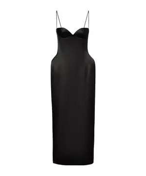 Magda Butrym Silk Midi Dress - Black