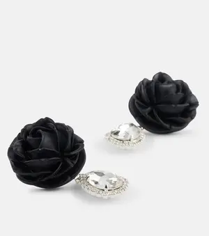 Magda Butrym Mini Rose Crystal-embellished Drop Earrings
