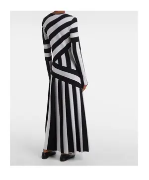 Gabriela Hearst Seema Striped Wool Maxi Dress