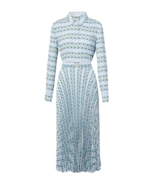 Tory Burch Printed Twill Midi Dress - Blue