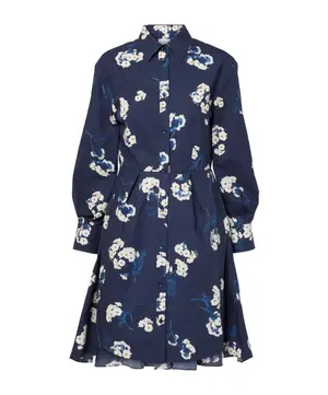 Erdem Cotton Shirt Dress - Blue