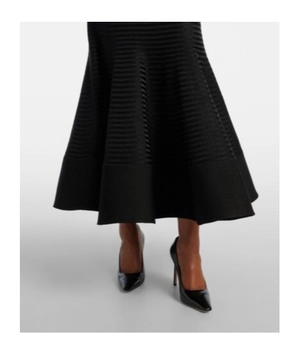 Carolina Herrera Off-shoulder Striped Maxi Dress