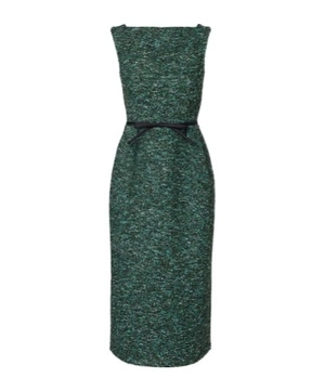 Erdem Tweed Midi Dress - Green