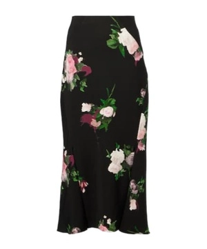 Erdem Floral Midi Skirt - Black