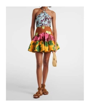 ALEMAIS Poppy Printed Halterneck Minidress