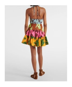 ALEMAIS Poppy Printed Halterneck Minidress