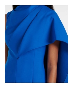 Oscar De La Renta Caped Wool-blend Minidress